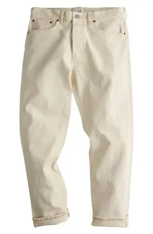 Madewell Relaxed Tapered Selvedge Jeans - Ecru