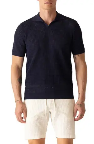 DEKE Modern Open Knit Polo
