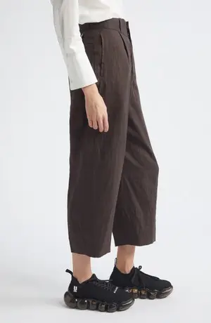 Undercover Crop Linen Straight Leg Pants