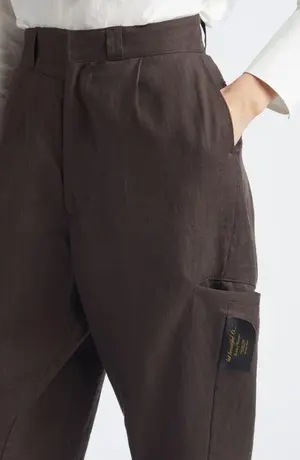 Undercover Crop Linen Straight Leg Pants