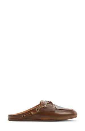 Sperry Slim Leather Boat Mule - Brown