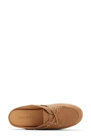 Sperry Slim Leather Boat Mule - Tan