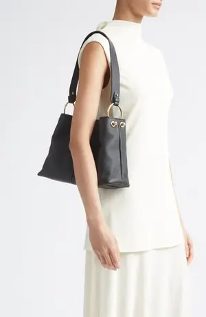 Strathberry Lana Leather Hobo Bag - Black