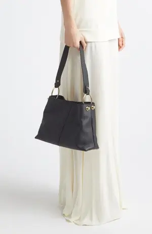 Strathberry Lana Leather Hobo Bag - Black