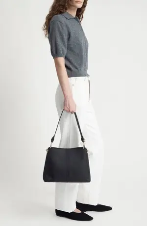 Strathberry Lana Leather Hobo Bag - Black