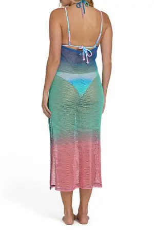 BILLABONG Sun Vision Open Stitch Cotton Cover-up Midi Dress