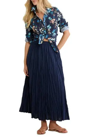 NZ BY NIC AND ZOE Floral Button-up Crinkle Shirt