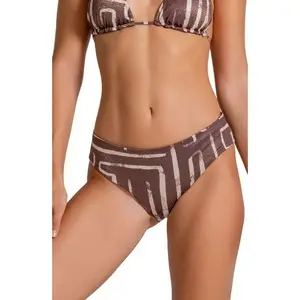 Cosita Linda Metallic Hipster Bikini Bottom - Coffee Bean