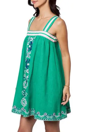 CIEBON Daina Floral A-line Babydoll Minidress
