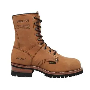 ADTEC 9" Waterproof Steel Toe Logger Boots