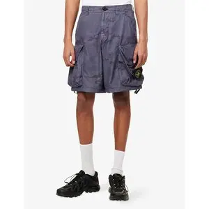 Stone Island Cotton-blend Ripstop Camo Cargo Shorts