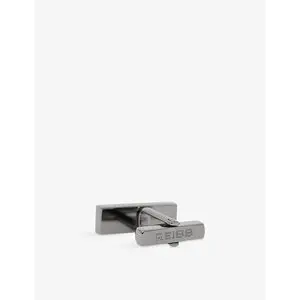 REISS Marlin Leather-insert Metal Cufflinks