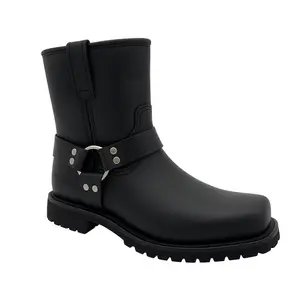 RIDETECS 7" Side Zipper Harness Boots - Black