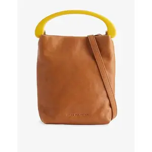 Dries Van Noten Resin-handle Micro Leather Cross-body Bag