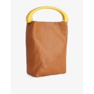 Dries Van Noten Resin-handle Micro Leather Cross-body Bag