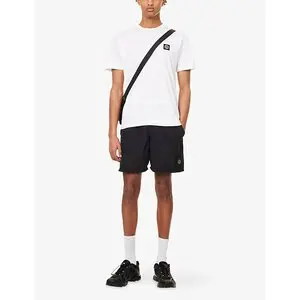 Stone Island Compass-patch Nylon Swim Shorts - Black