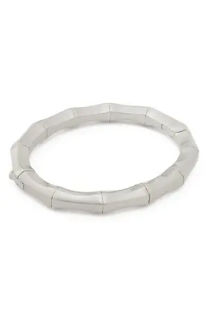 ALLSAINTS Angular Hinged Bangle - Warm Silver