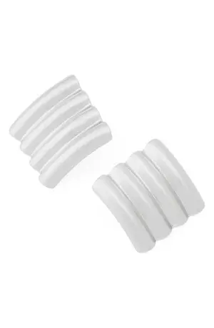 ALLSAINTS Multi Tube Stud Earrings - Warm Silver