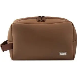 KUSSHI Neoprene Dopp Kit - Chocolate/pearl Blue