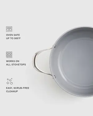 Quince Ceramic Nonstick Soup Pot: 6qt - Navy