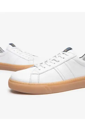 NEROGIARDINI Two-tone Leather Low Top Sneakers - White