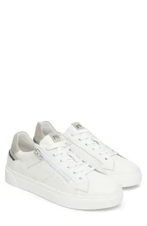 NEROGIARDINI Low Top Side Zip Sneakers - White