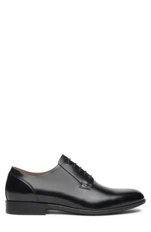 NEROGIARDINI Plain Toe Leather Derby - Black