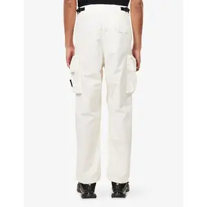Stone Island Compass-badge Ripstop Cotton-blend Cargo Trousers - Ivory