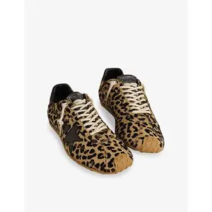 GOLDEN GOOSE Marathon Speed 90179 Pony Hair And Leather Sneakers - Blk/brown