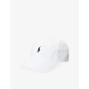 Polo Ralph Lauren Logo-Embroidered Cotton Baseball Cap White/ Newport Navy