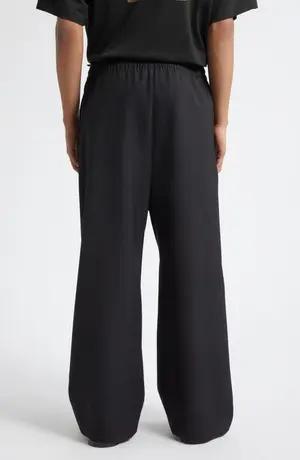 Fear Of God Virgin Wool Wide Leg Drawstring Pants - Black