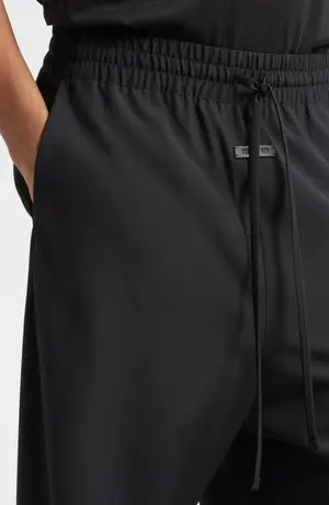 Fear Of God Virgin Wool Wide Leg Drawstring Pants - Black