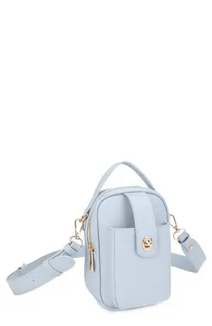 MALI + LILI Parker Faux Leather Crossbody - Blue