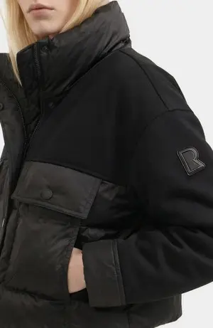Rudsak Mixed Media Down Jacket - Black