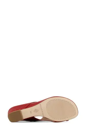 DONALD PLINER Toe Ring Wedge Sandal - Tomato