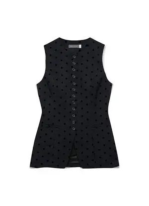 Mint Velvet Polka Dot Longline Waistcoat
