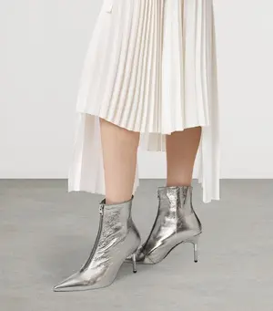 ALLSAINTS Metallic Natasha Ankle Boots - Grey