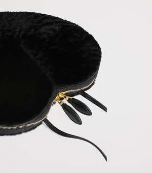 Alaïa Shearling Le Coeur Shoulder Bag