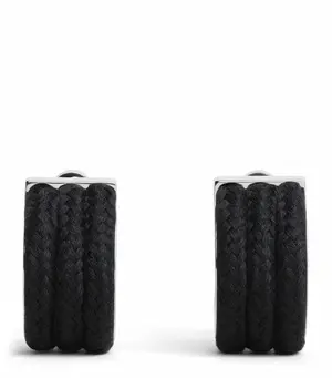 Alaïa Corded Hoop Earrings - Red