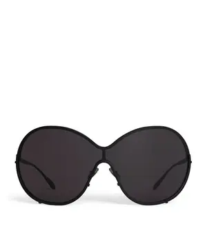 Alaïa Metal Butterfly Sunglasses - Gold