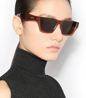 Alaïa Acetate Square Sunglasses - Red