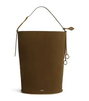 Alaia Gold Tone Bucket Bags For Women