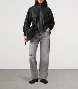 ALLSAINTS Leather Flor Jacket