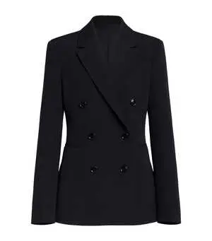 Alaïa Wool-blend Double-breasted Blazer - Black