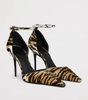 Alaïa Haircalf Animal Print D'orsay Pumps