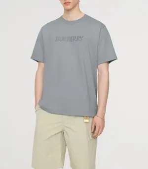 Burberry Cotton Logo T-shirt - Grey