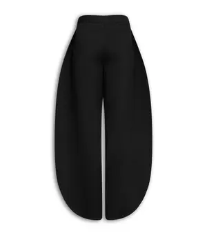 Alaïa Virgin Wool Petal Trousers - Black