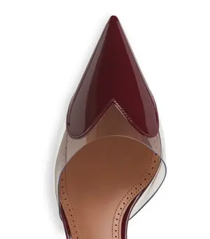 Alaïa Leather-pvc Le Coeur Wedge Mules - Red