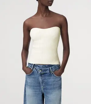 ALLSAINTS Knitted Bandeau Top - White
