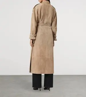 ALLSAINTS Suede Reed Trench Coat